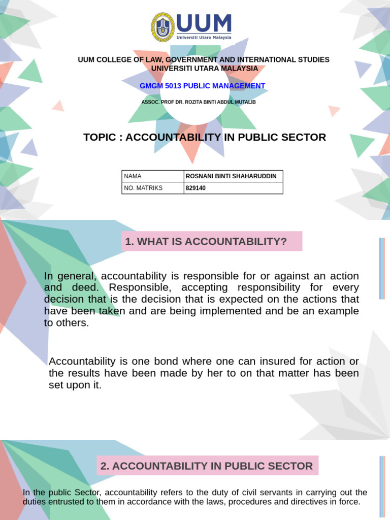 Accountability in Public Fund Management | PDF | Accountability ...