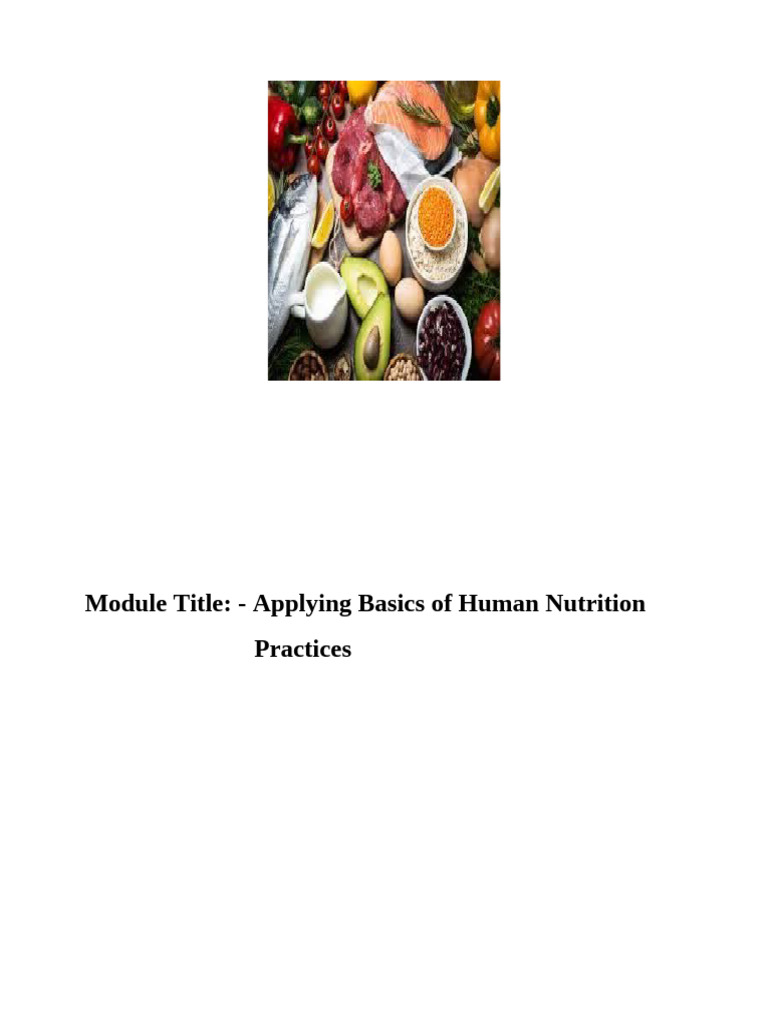 Basics of Human Nutrition Practices | PDF | Fat | Foods