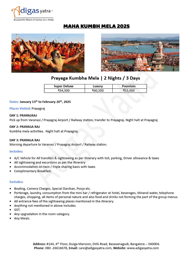 Prayag 2 Nights 3 Days | PDF