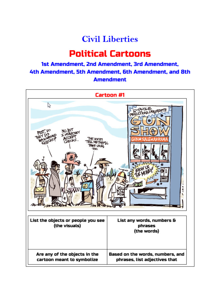 Political Cartoons on Civil Liberties | PDF | Linguistics
