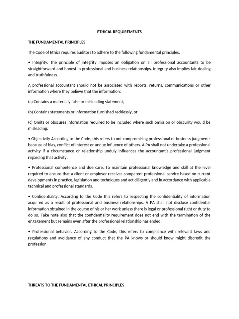 Ethical Requirements Group 2 | PDF | Audit | Loans