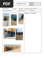 HSE Observation Report: S. No Location Issues Photograph Action Required / Recommendations ...