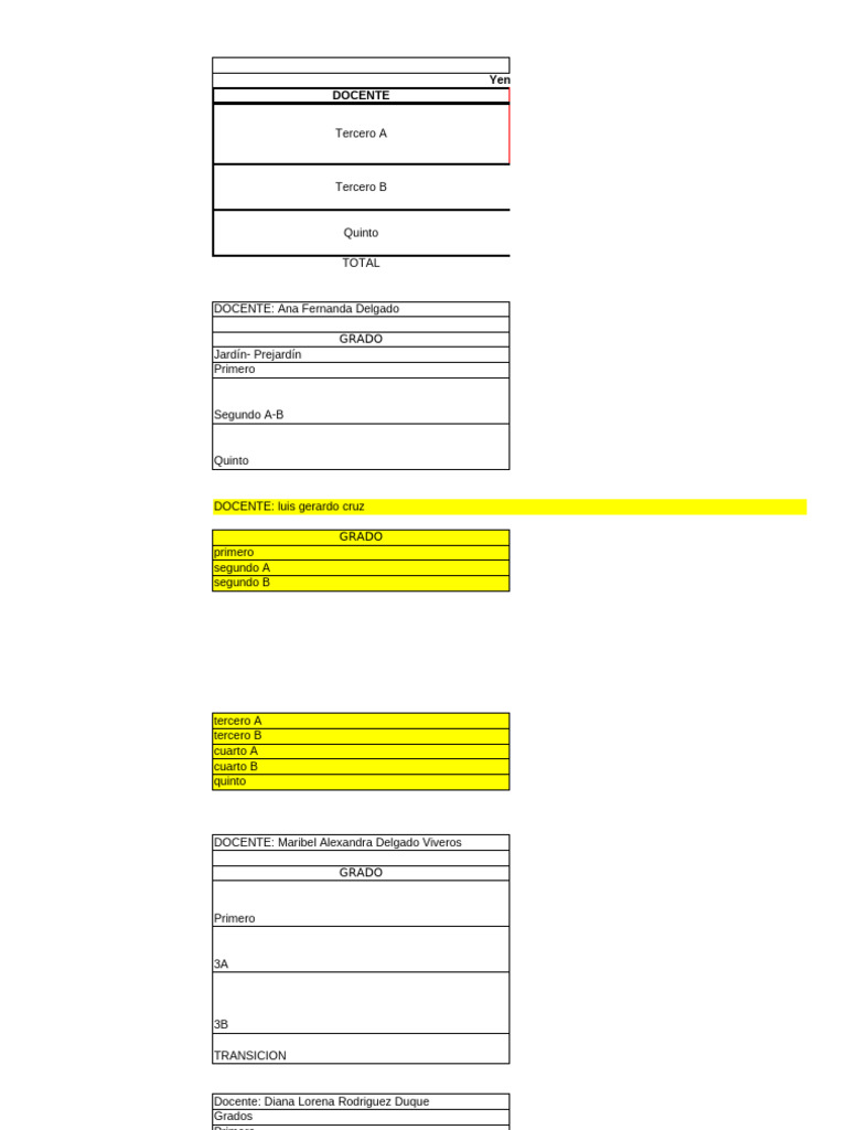 Carga Docente 2025 JHG | PDF