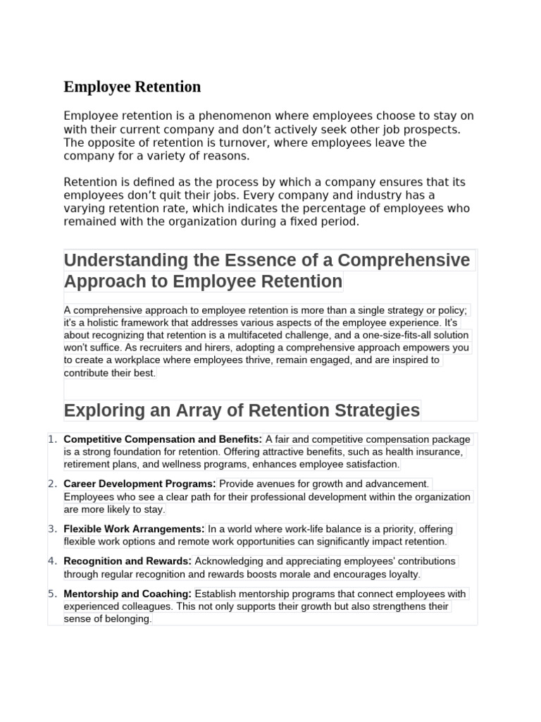 Unit 4 Employee Retention Talent MGT | PDF | Employee Retention | Turnover (Employment)