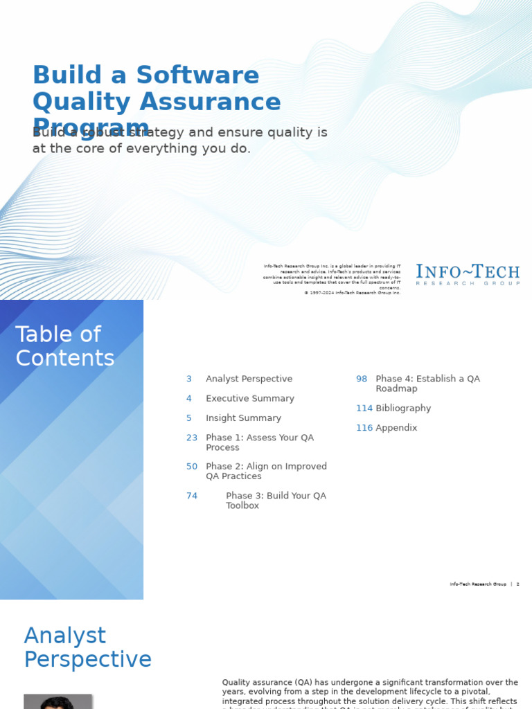 01 Build a Software Quality Assurance Program Phases 1 4 | PDF ...