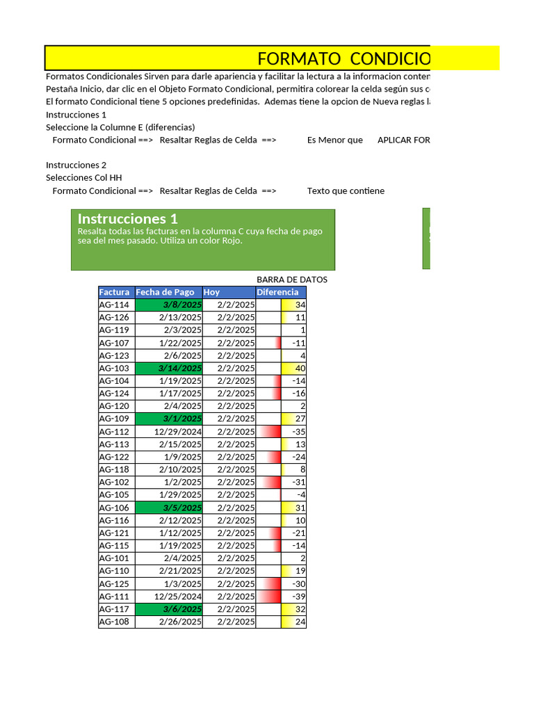 6 Formatos Condicionales | PDF