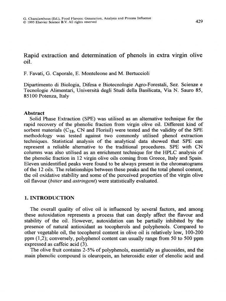 53 Pub 1995 (Favati) Rapid Extraction and Determination of Phenols in ...