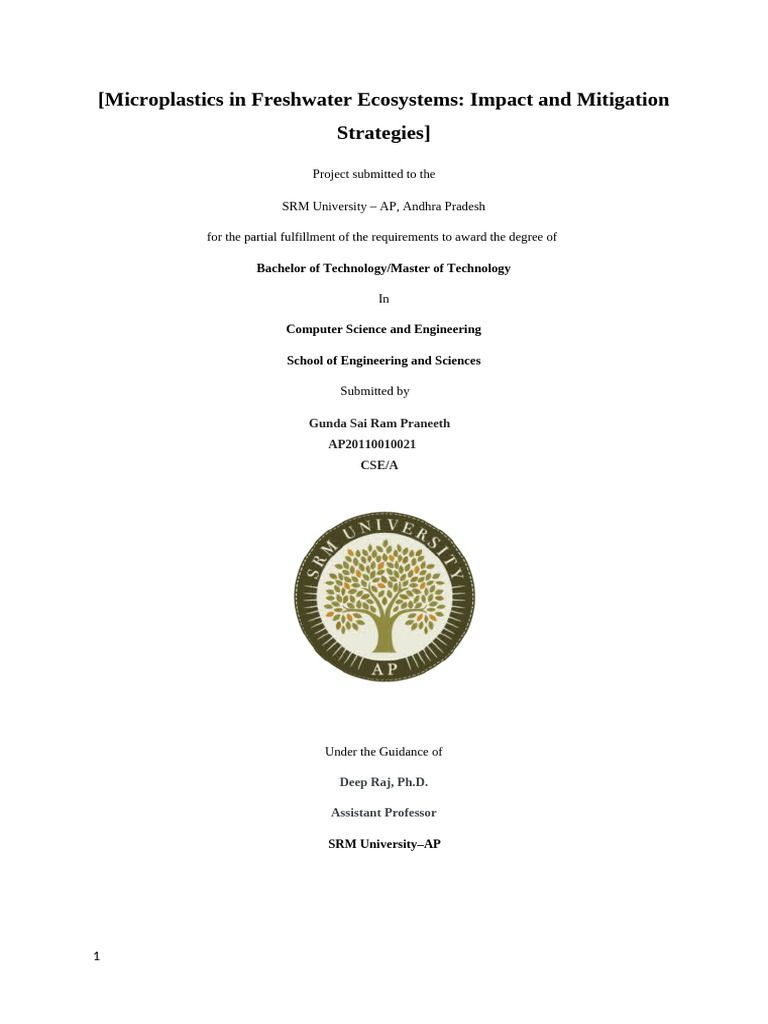 Microplastics in Freshwater Ecosystems | PDF | Ecology | Ecosystem