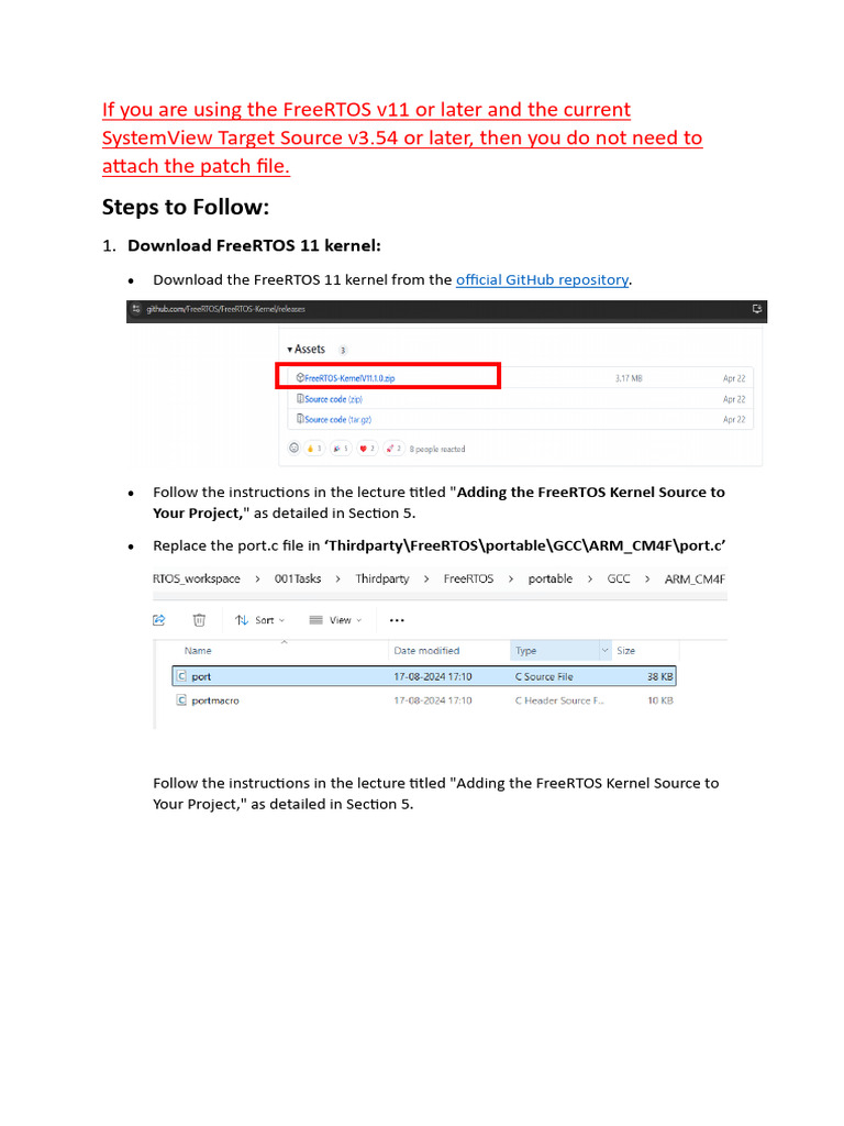 FreeRTOS11 With SystemView | PDF