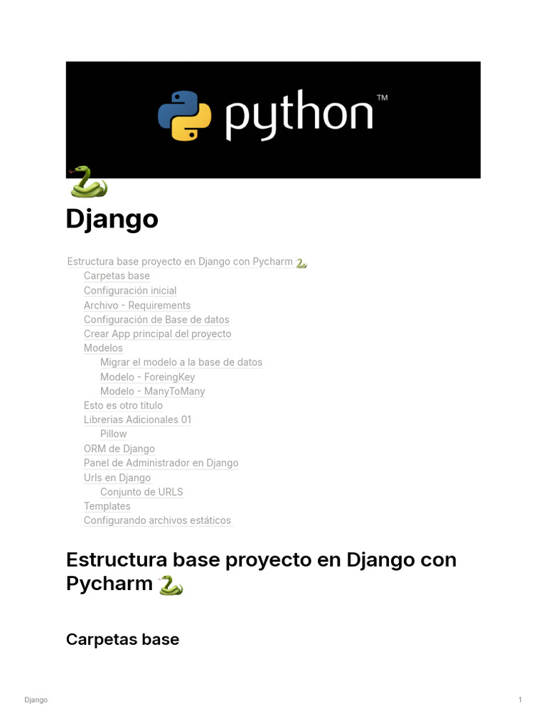 Guía de Proyecto Django en PyCharm | PDF | Directorio (Computación ...