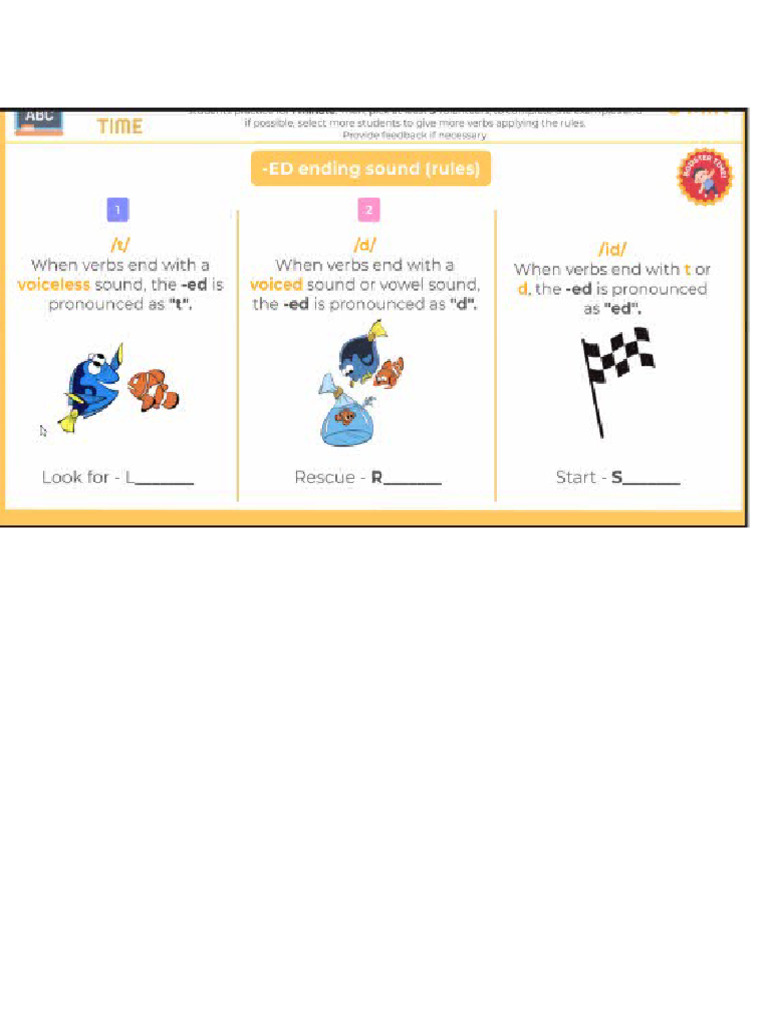 ED Ending Sounds | PDF