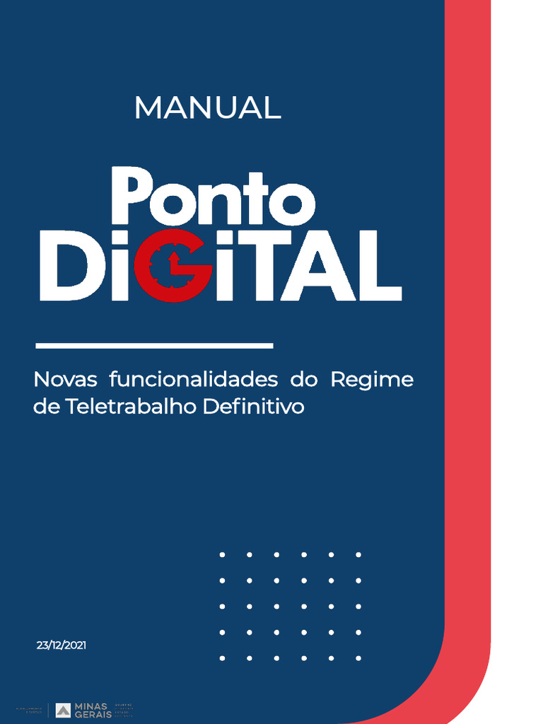 MANUAL Ponto Digital Novas Funcionalidades Do Regime de Teletrabalho Definitivo | PDF | Gestão ...