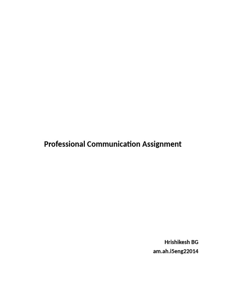 Professional Communication | PDF