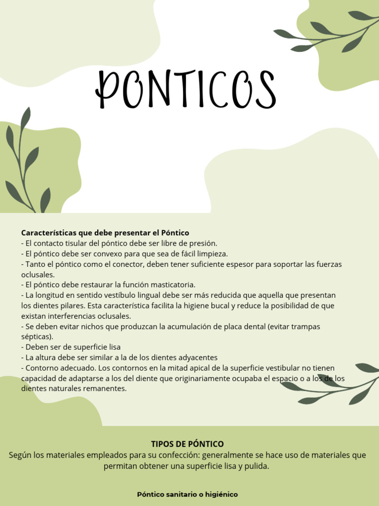 PONTICOS | PDF | Diente