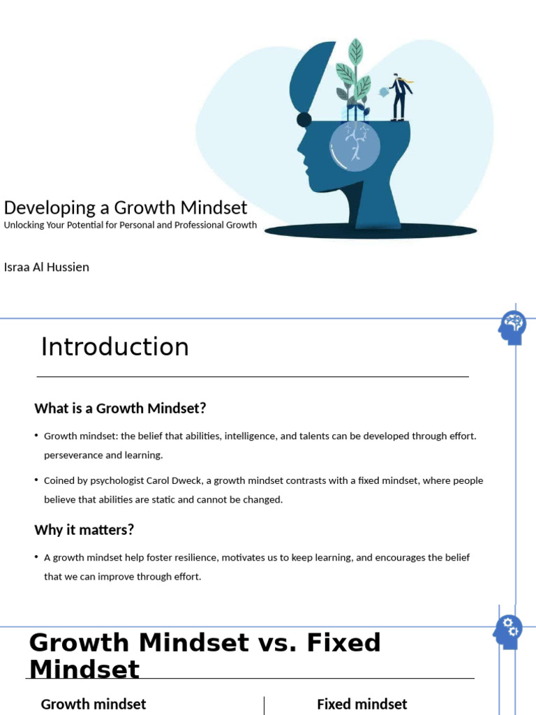 Develop A Growth Mindset (Autosaved) | PDF | Mindset | Psychological Resilience