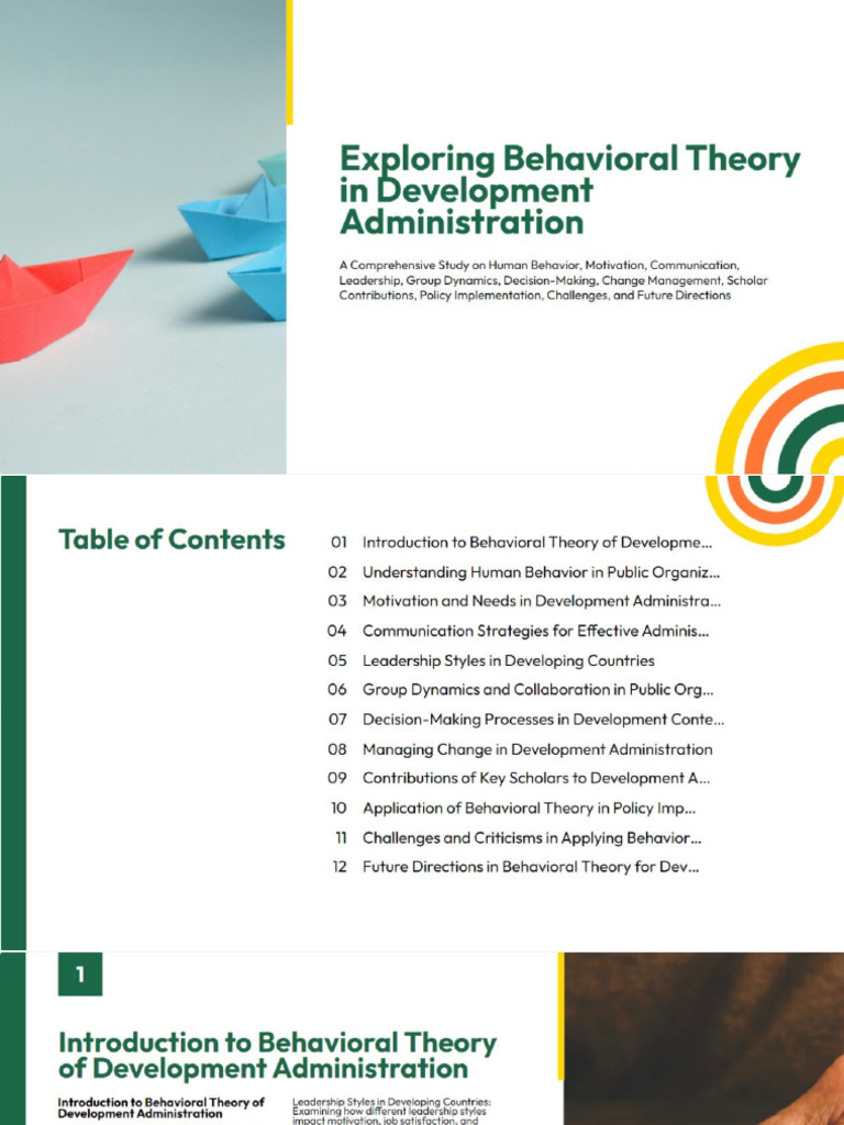 Behavioral Theory of Development Administration | PDF