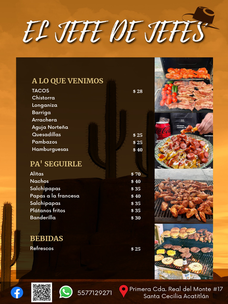 Menú EL JEFE DE JEFES | PDF
