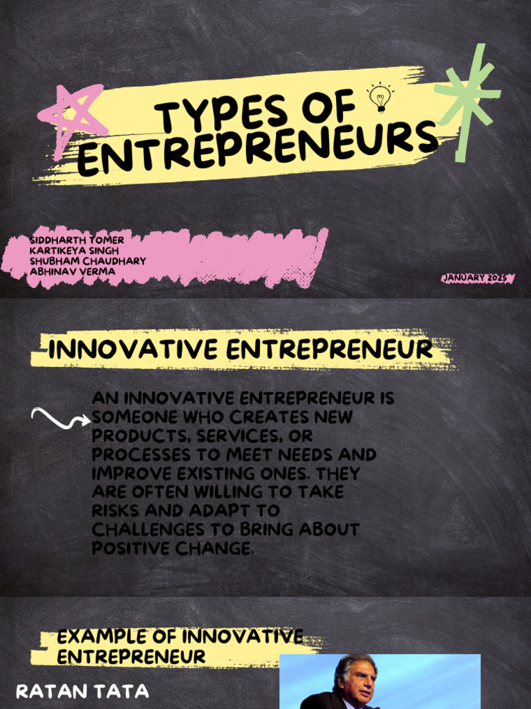 Types of Entrepreneurs | PDF