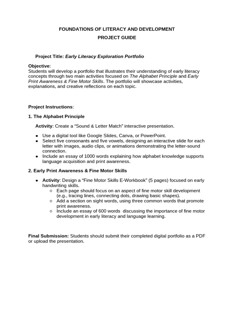Foundations of Literacy and Development | PDF | Literacy | Children's ...