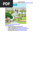Present Continuous Picture Description | PDF