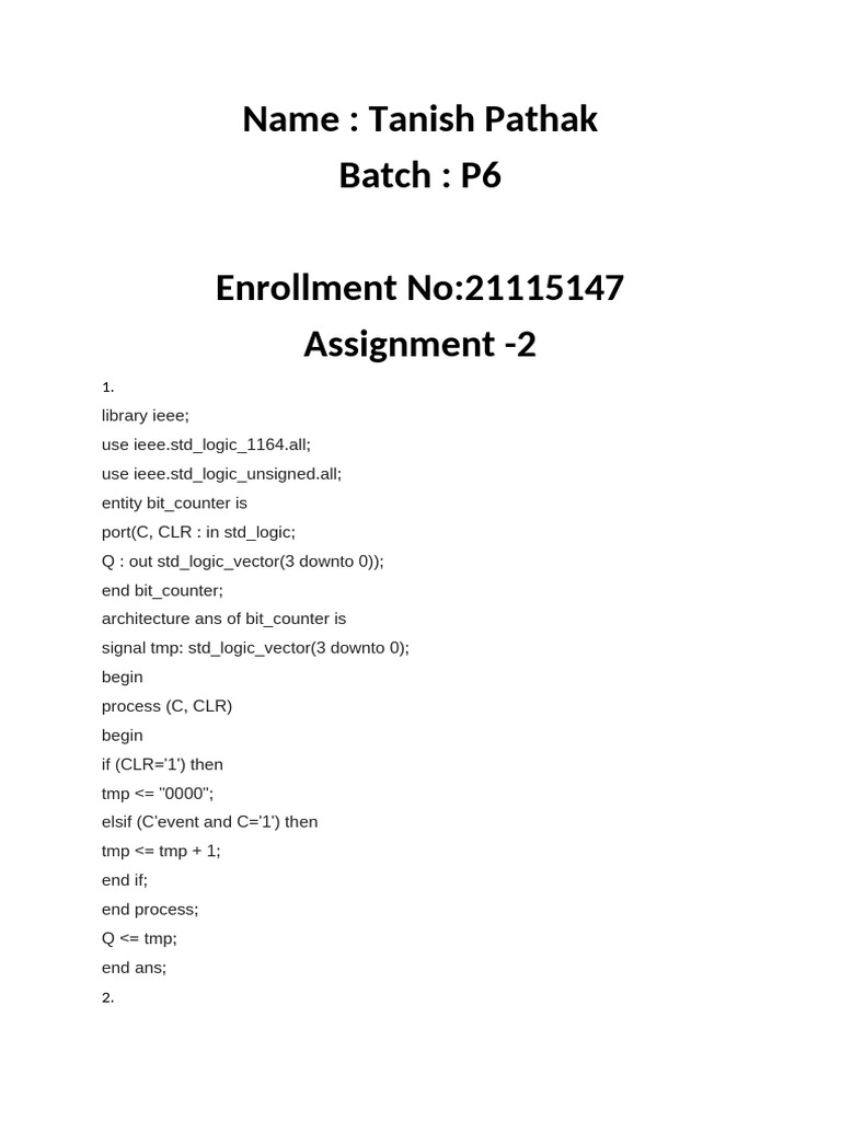 Tanish Pathak - Assignment 02 | PDF
