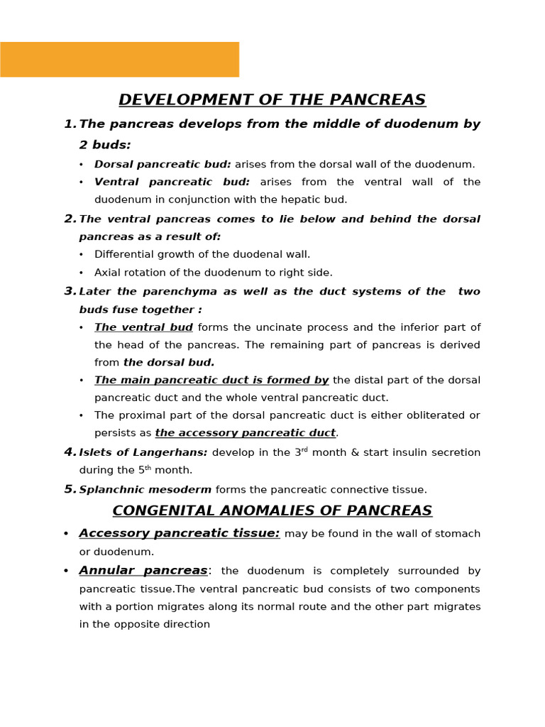 GIT system Embryology - dr. Wahdan | PDF | Pancreas | Liver