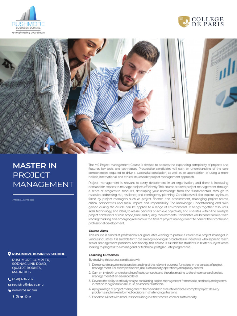 RBS COURSE OUTLINE MS Project Management | PDF | Project Management ...