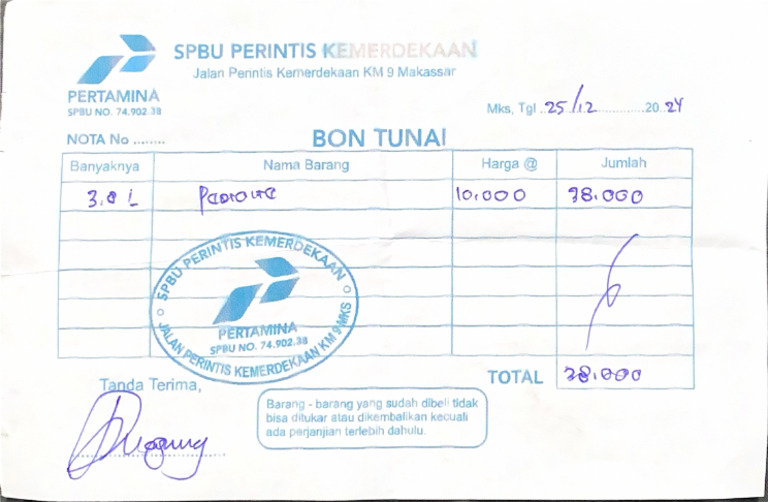 Spbu Perintis Kemerdekaan | PDF
