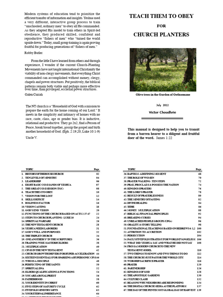 Church Planter Training Victor Choudhrie (PDFDrive) (Original) | PDF ...