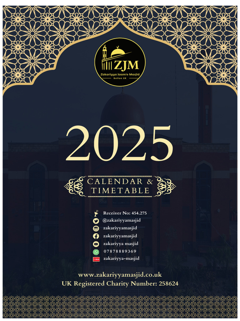ZJM Salaah TimeTable 2025 | PDF | Semitic Words And Phrases | Islamic ...