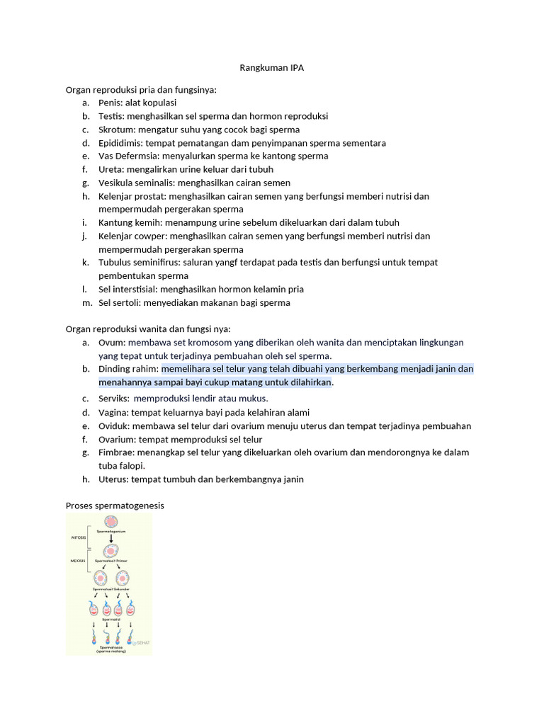 Rangkuman IPA asts 1 | PDF