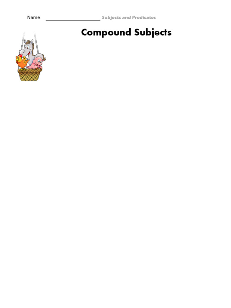 Compound Subjects Practice | PDF