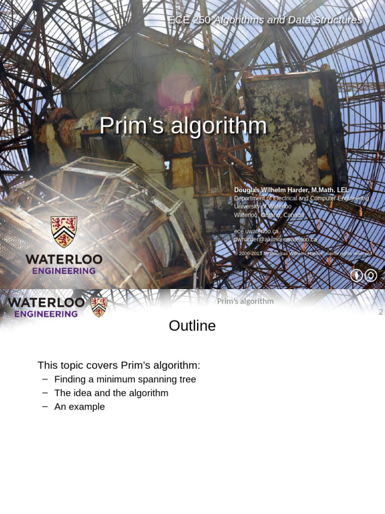 11.05a.prim's Algorithm | PDF | Combinatorics | Applied Mathematics