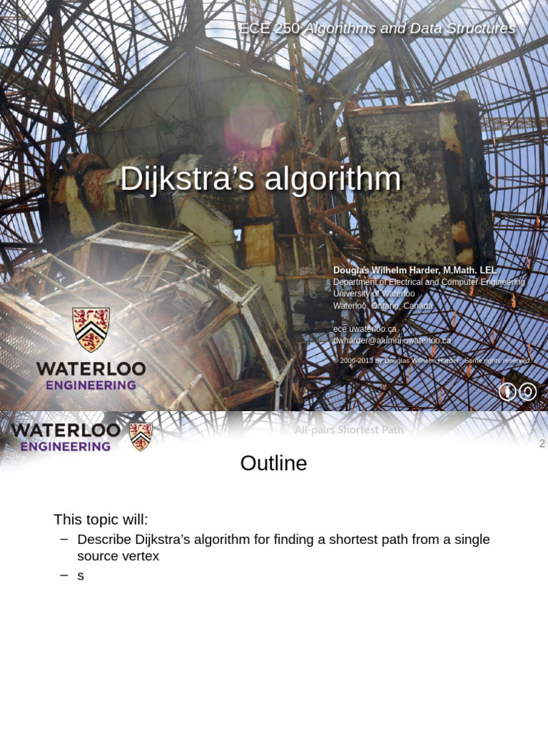 11.06a.Dijkstra's_algorithm | PDF | Graph Theory | Theoretical Computer Science