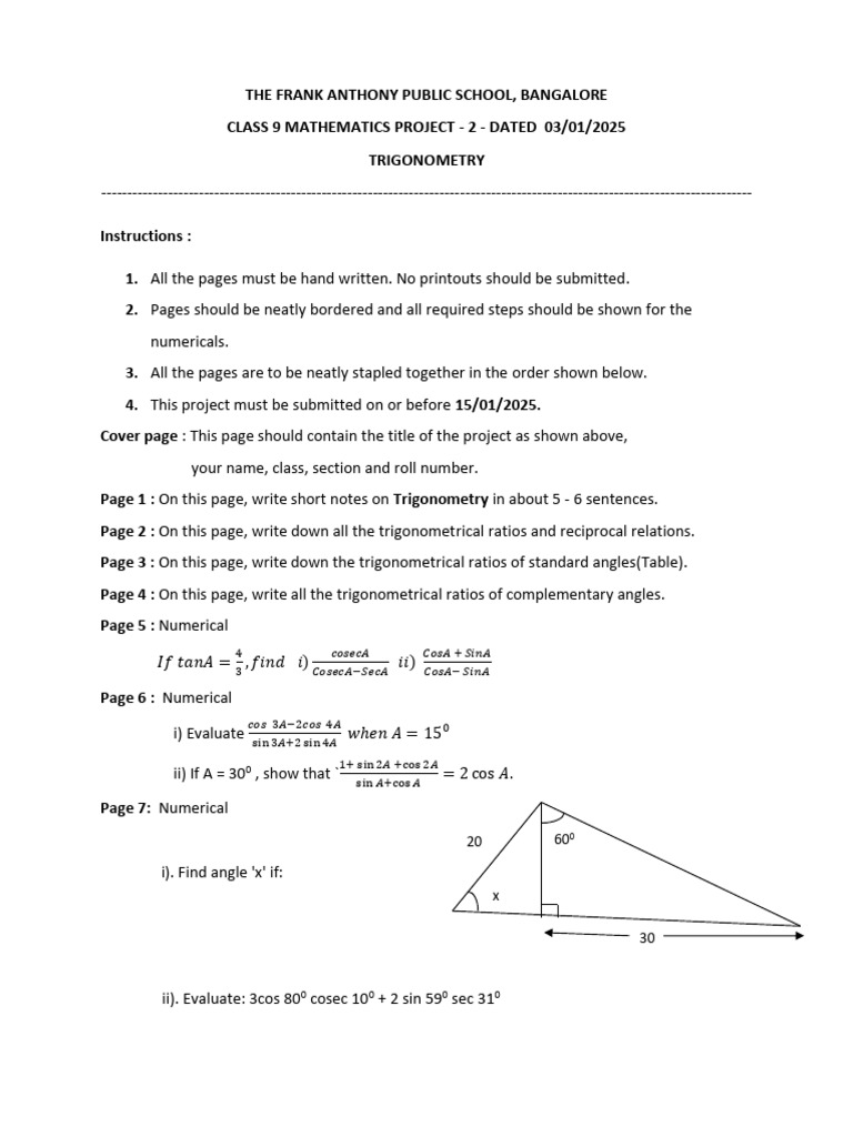 Class 9 Maths Project 2-1-1 | PDF