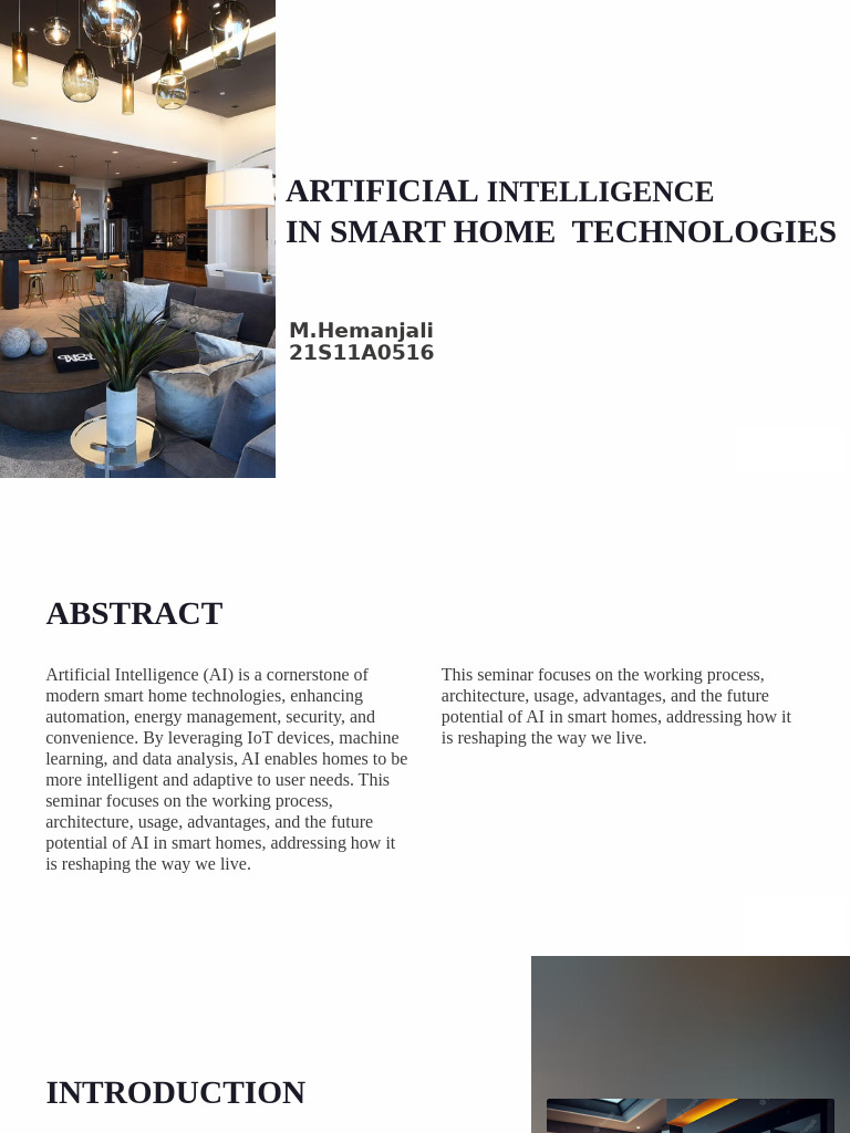 AI in Smart Home Systems | PDF | Artificial Intelligence | Intelligence ...