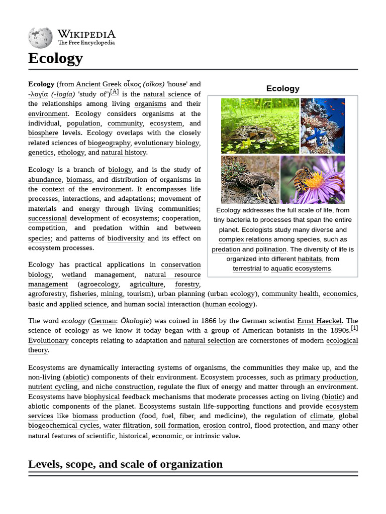 Understanding Ecology and Biodiversity | PDF | Ecology | Food Web