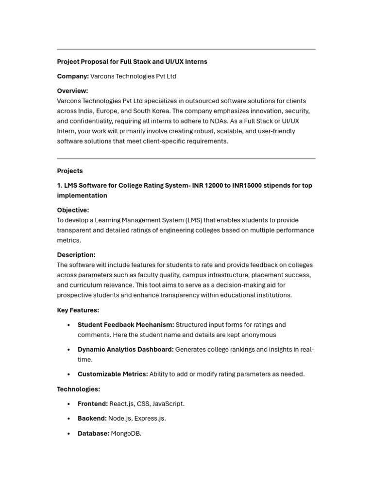 Project Proposal Details | PDF | Databases | Information Technology