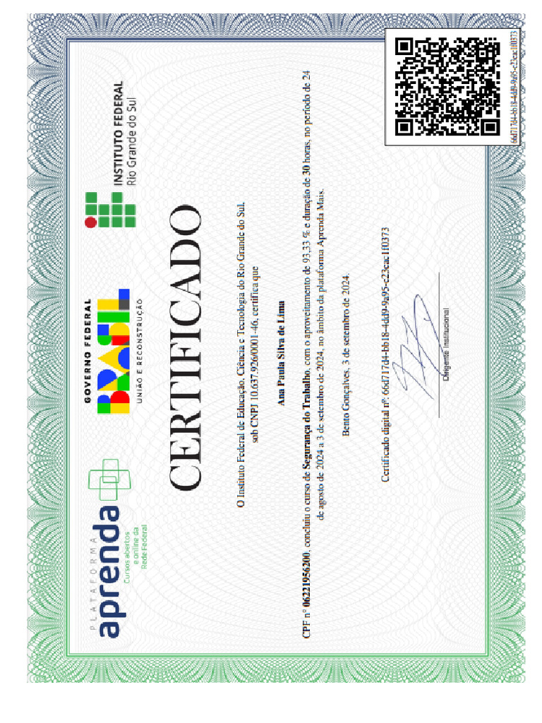 CERTIFICADO DE CURSO | PDF