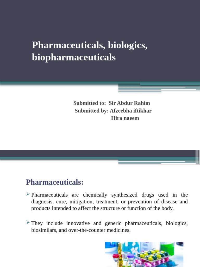 Overview of Biopharmaceuticals | PDF | Biopharmaceutical | Autoimmune ...