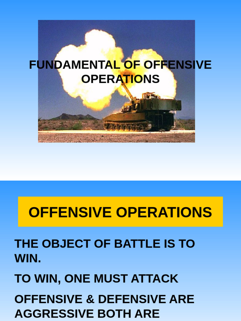 Fundamental of Offensive Operations | PDF | Maneuver Warfare ...