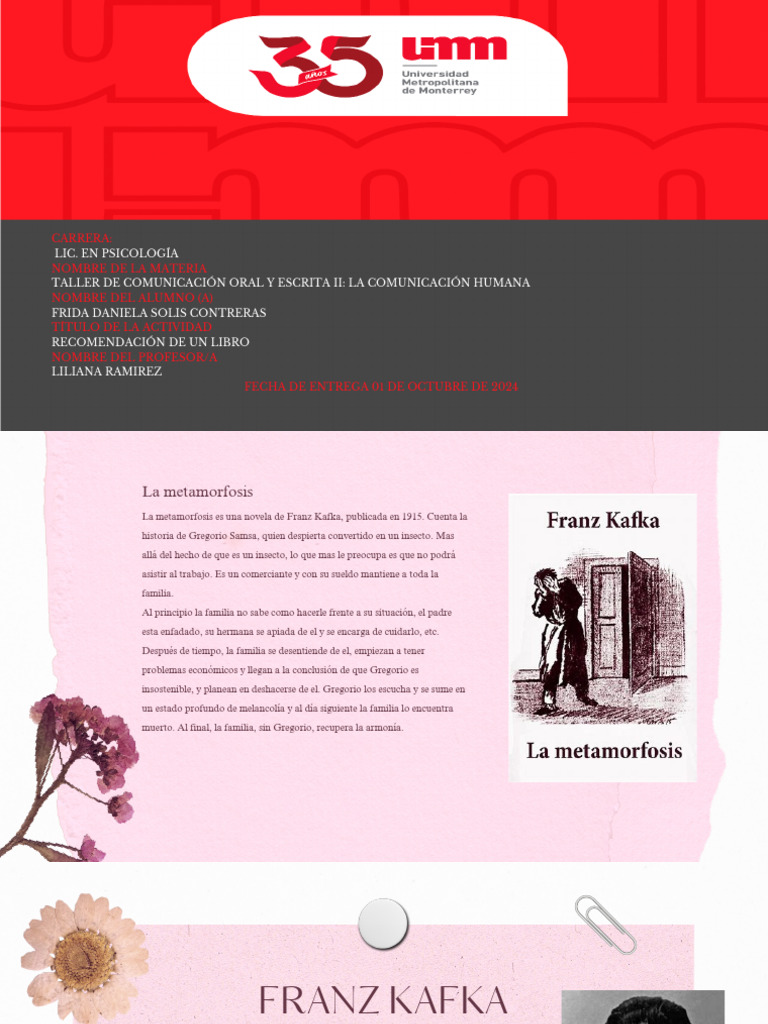 Metamorfosis | PDF | La metamorfosis | Franz Kafka