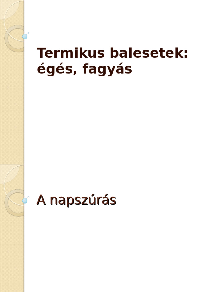 Termikus Balesetek | PDF