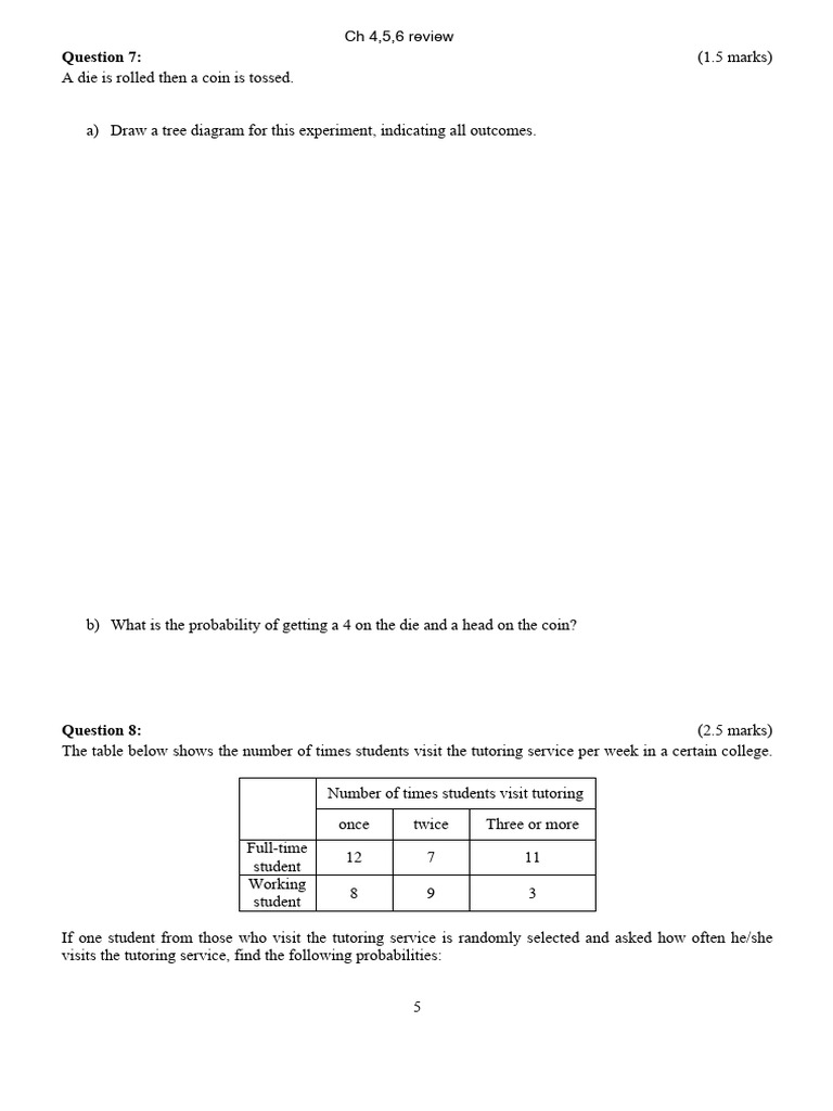 Ch 4,5,6 Review | PDF | Normal Distribution | Standard Deviation
