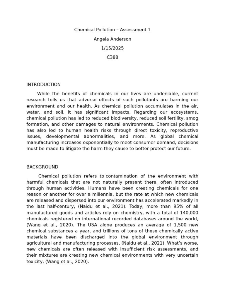 Impact of Chemical Pollution on Health | PDF | Pollution | Earth Sciences