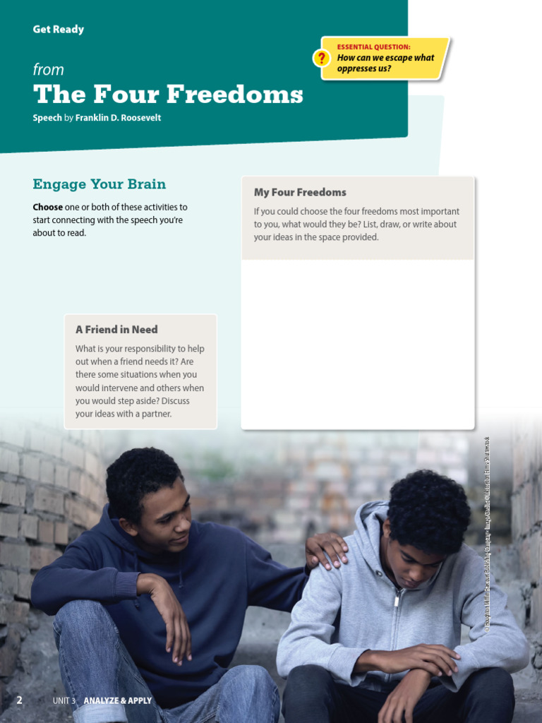 The Four Freedoms All Actvities & Story | PDF | Rhetoric | Franklin D ...