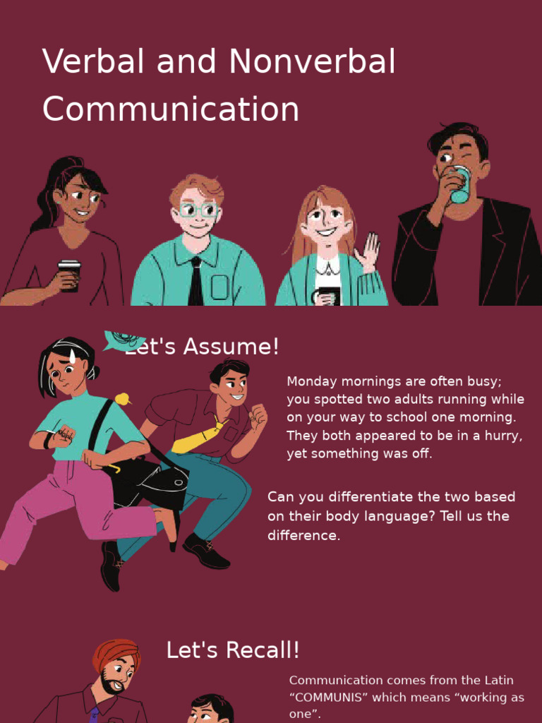 Verbal vs. Nonverbal Communication | PDF | Nonverbal Communication ...