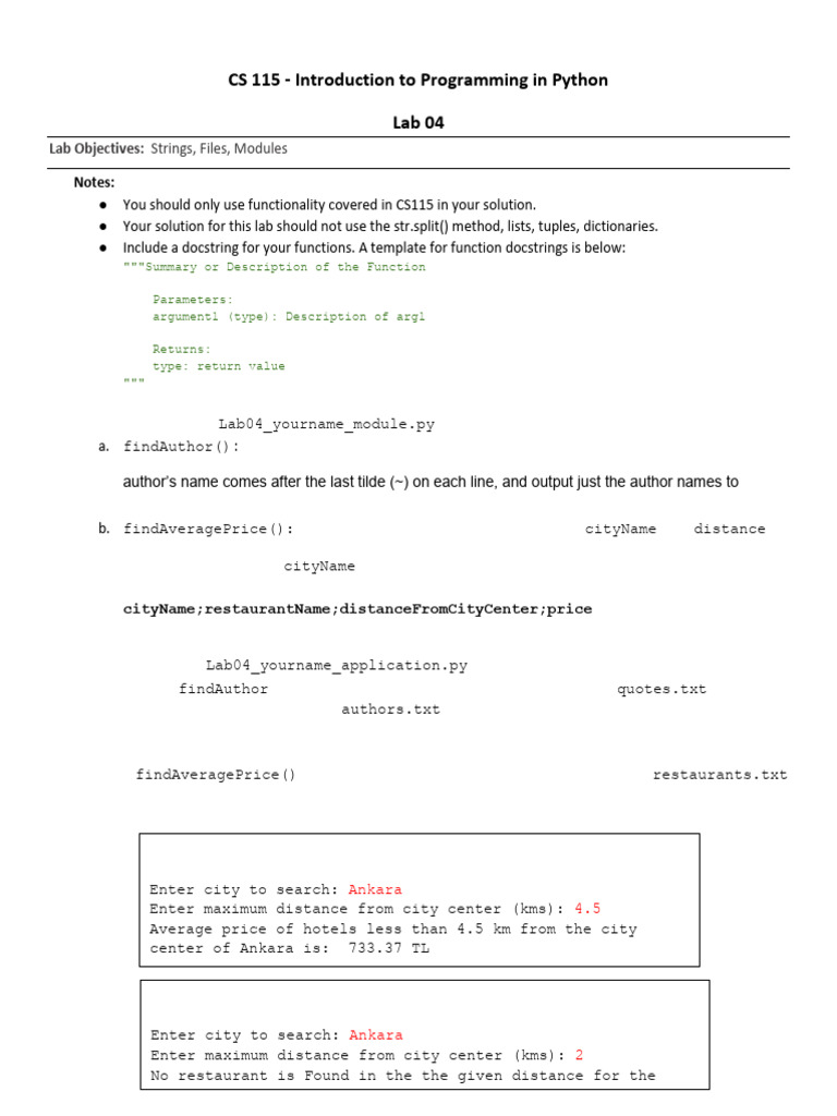 Lab04 | PDF | Parameter (Computer Programming) | Filename Lab04 | PDF | Parameter (Computer Programming) | Filename