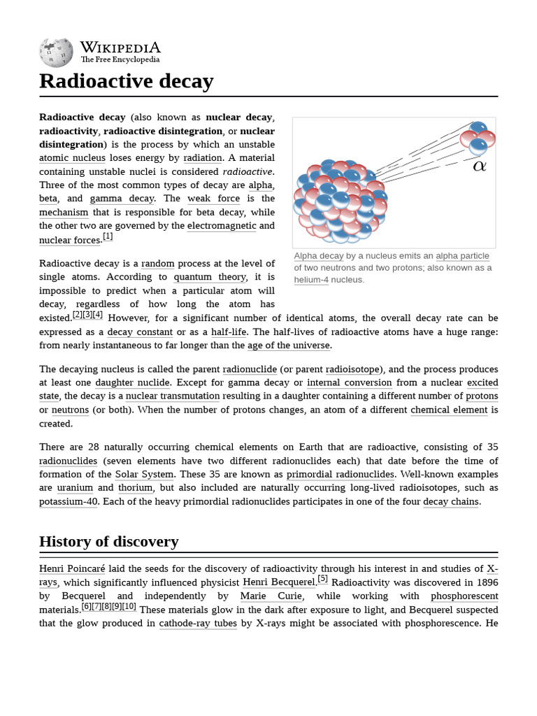 Radioactive_decay | PDF | Radioactive Decay | Neutron