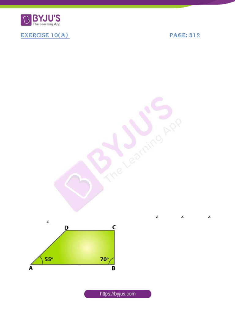 RS Aggarwal Soln Class 9 Maths Chapter 10 Quadrilaterals Exercise 10A | PDF | Angle | Classical ...